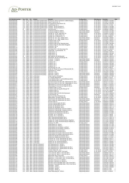 Mihai_Nummer_Liste CLP + KF aktuell Bestand ... - AD-POSTER