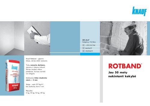 Rotband bukletas - Knauf