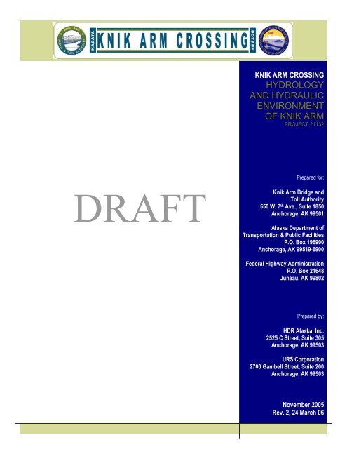 hydrology and hydraulic environment of knik arm - Knik Arm Bridge ...