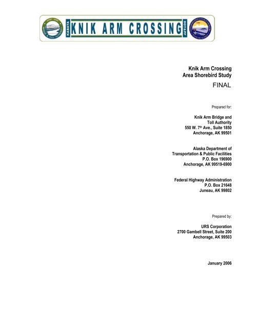 Knik Arm Crossing Area Shorebird Study - Knik Arm Bridge and Toll ...