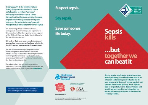 Sepsis Patient Information Leaflet - Hi Res