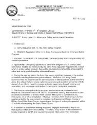 TDY memo - Fort Knox - U.S. Army