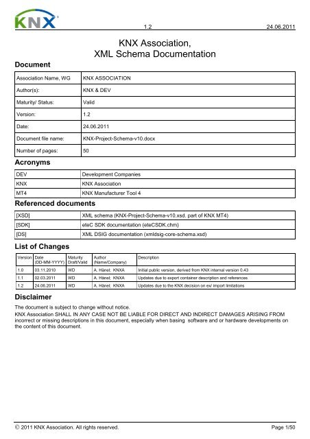 KNX-XML Project-Schema-v10