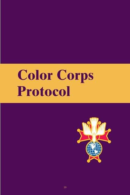 Color Corps Protocol - Knights of Columbus, Supreme Council