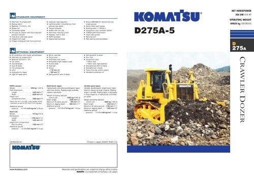D275A-5 - Komatsu