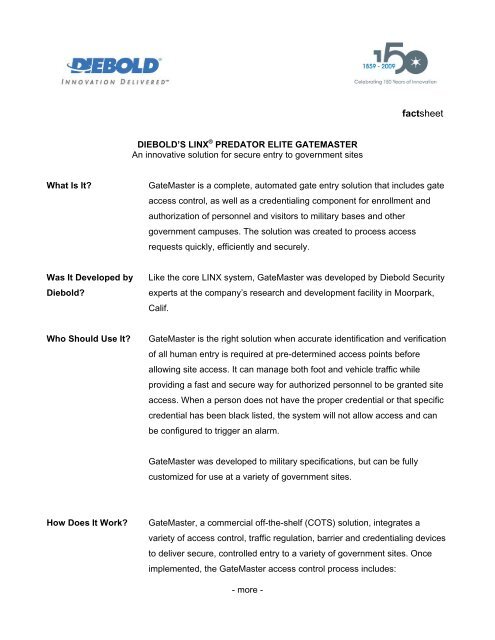 factsheet - Diebold