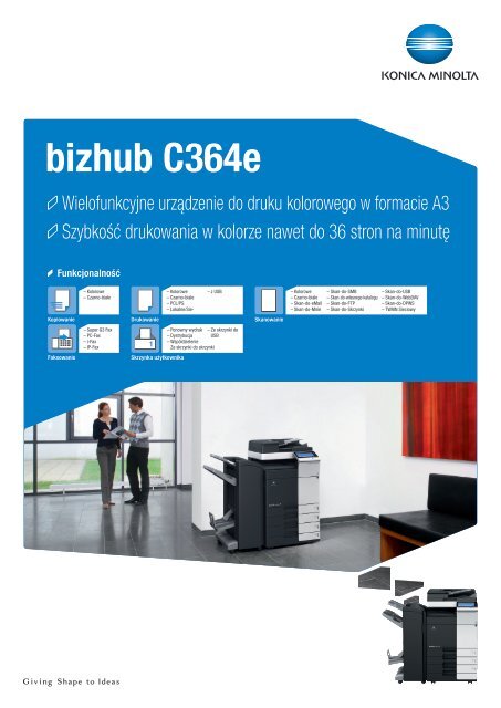 bizhub C364e - ulotka produktowa, PDF - Konica Minolta