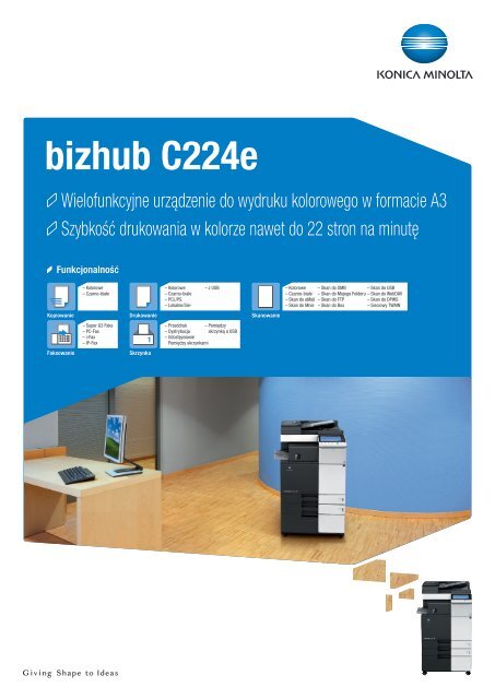 bizhub C224e - ulotka produktowa, PDF - Konica Minolta