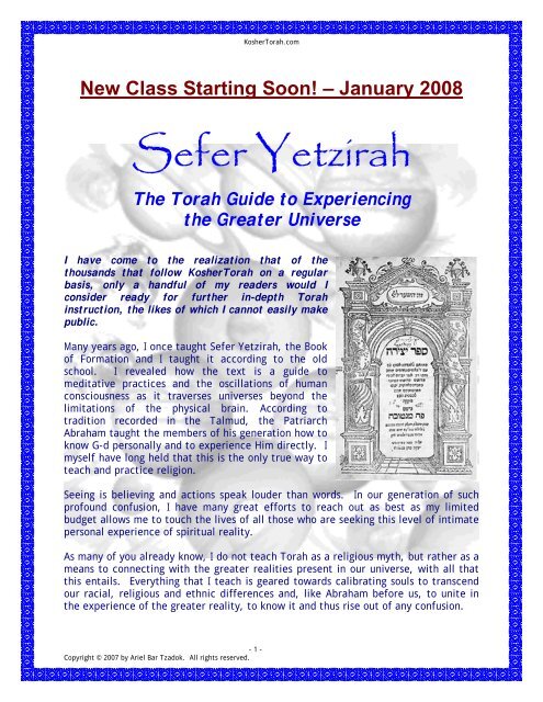 Sefer Yetzirah - Kosher Torah