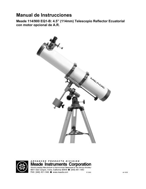 Modelo 114EQ1-B con motor AR - Kosmos