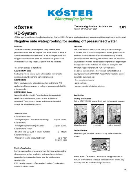 KÖSTER KD-System