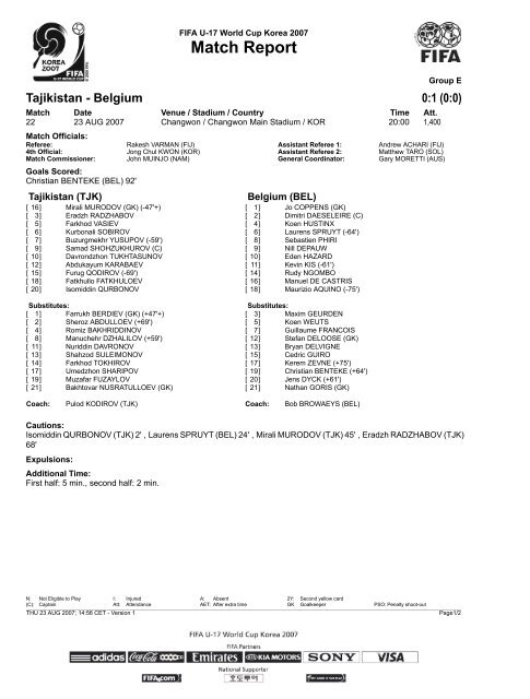 Match Report - FIFA.com