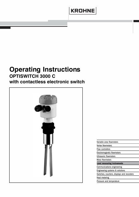OPTISWITCH 3000 C - with contactless electronic switch