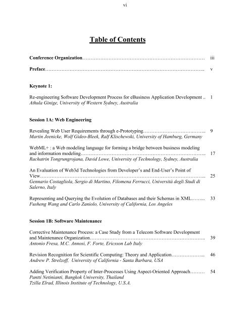 Proceedings Table of Content - Knowledge Systems Institute