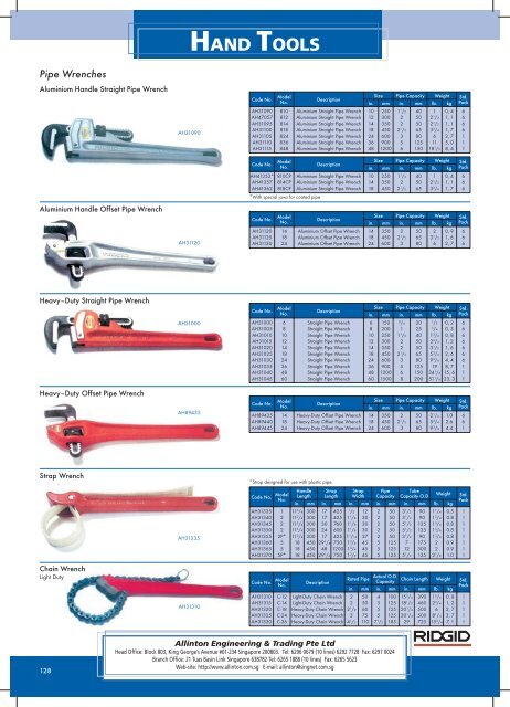 HAND TOOLS - Allinton Engineering and Trading Pte Ltd