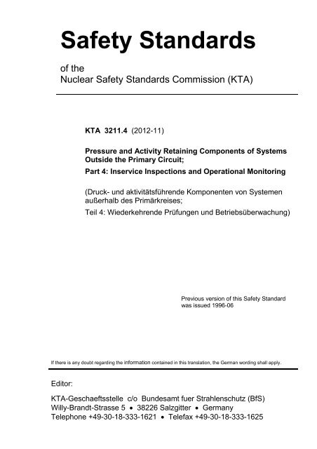KTA 3211. (2012-11) Pressure and Activity Retaining Components ...