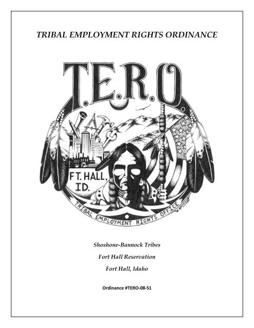 TERO Ordinance - The Shoshone-Bannock Tribes