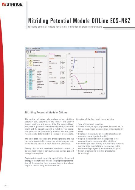 Nitriding Potential Module OffLine ECS-NKZ - Stange Elektronik GmbH