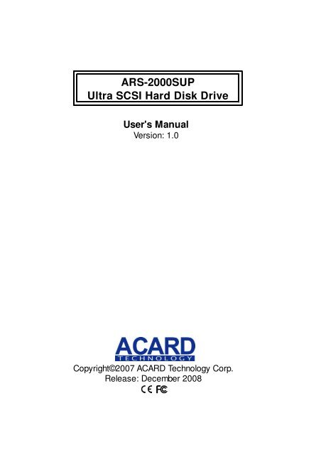 ARS2000SUP Manual v1.0 - Quadra605