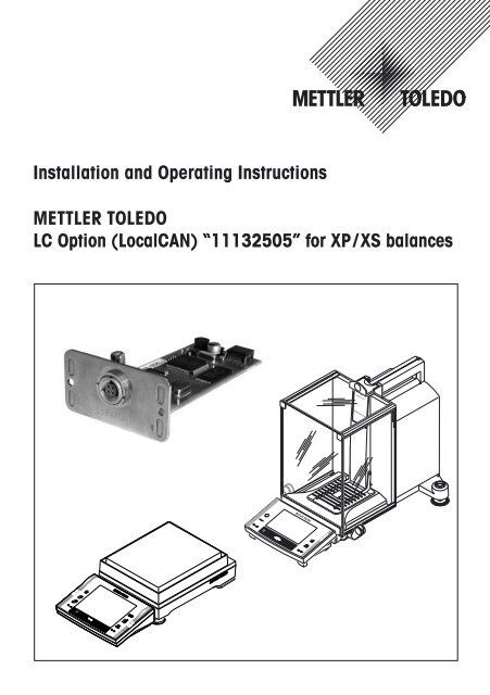 Installation and Operating Instructions LC Option ... - Mettler Toledo