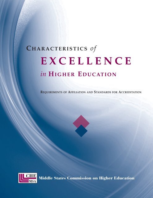 Characteristics of Excellence in Higher Education