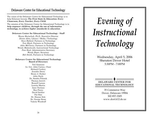 Showcase 2006 Program with Honorees and Descriptions