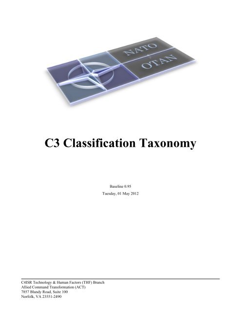 C3 Classification Taxonomy - NCI Agency - Nato