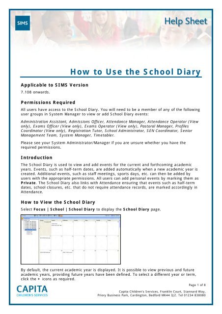How to Use the School Diary