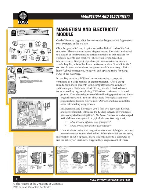 Magnetism & Electricity - Foss