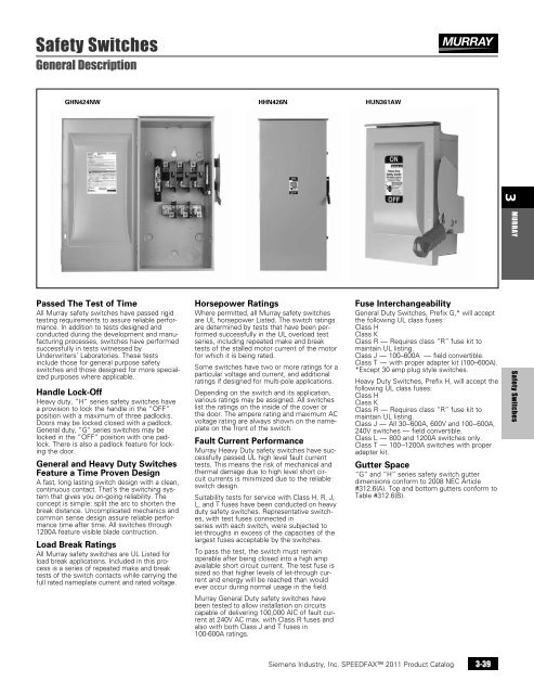 Safety Switches - Siemens