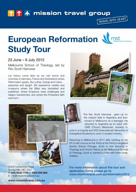 European Reformation Study Tour - Melbourne School of Theology