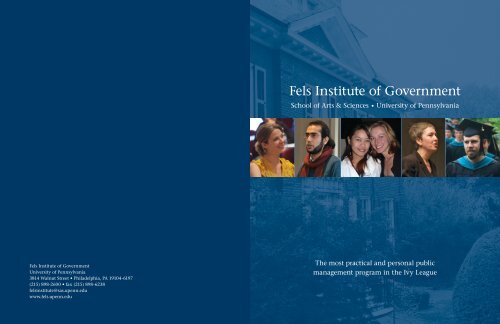 View Our Brochure - Fels Institute of Government - University of ...