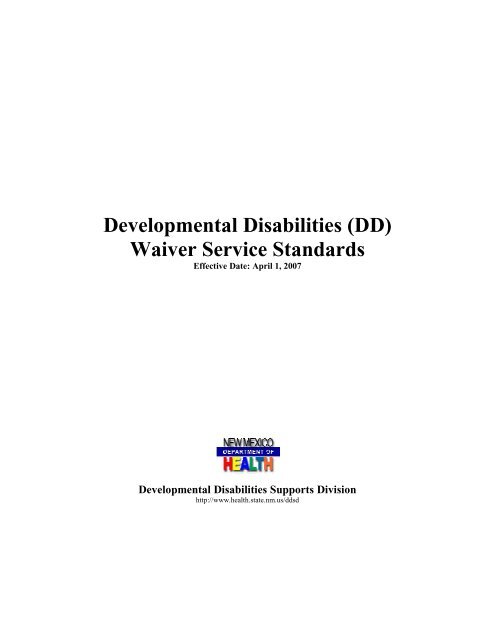 (DD) Waiver Service Standards - New Mexico Department of Health