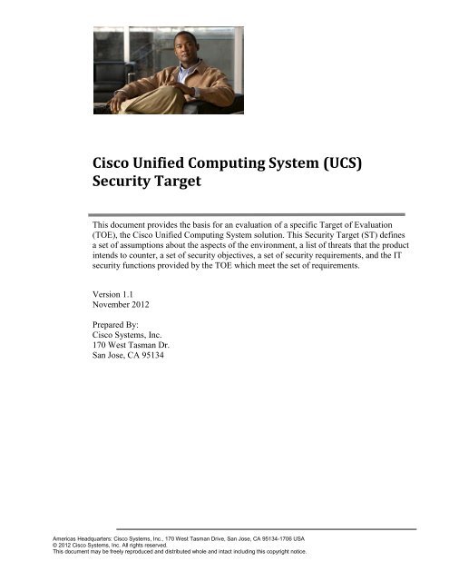 Cisco UCS Security Target - Common Criteria