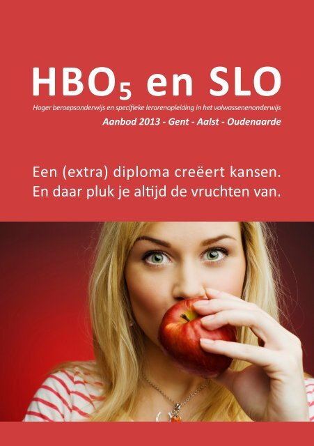 HBO brochure met een overzicht van alle HBO5 opleidingen in Oost ...