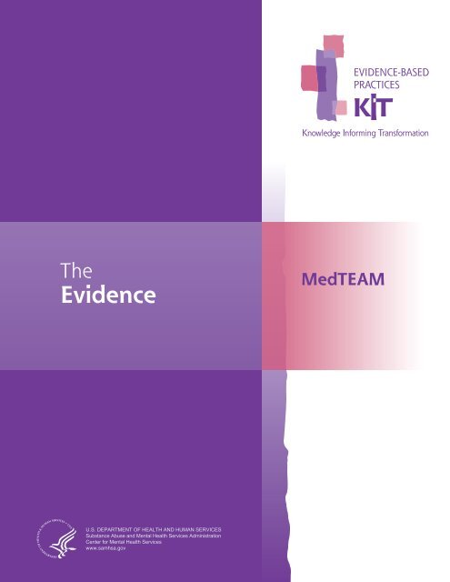 The Evidence - SAMHSA Store - Substance Abuse and Mental ...