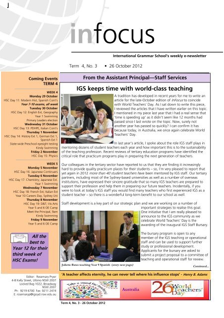 this week - International Grammar School