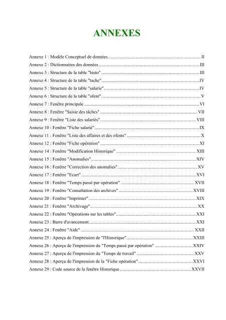 Annexes rapport stage BTSII1 - Programme de pointage