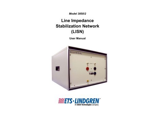 Line Impedance Stabilization Network (LISN) - ETS-Lindgren
