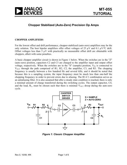 MT-055: Chopper Stabilized (Auto-Zero) Precision ... - Analog Devices