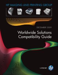 HP Compatibility Chart