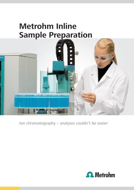 Metrohm Inline Sample Preparation