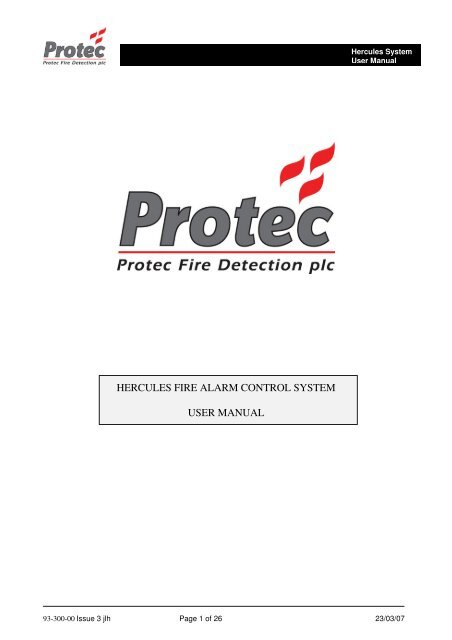 Hercules 5 User Manual - Protec Fire Detection