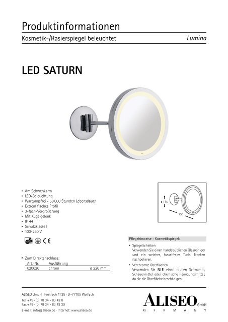 LED SATURN Lumina - Aliseo