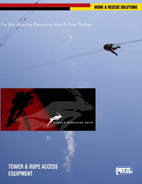 Petzl Tower & Rope Access (*interactive pdf) - Rescue Response Gear