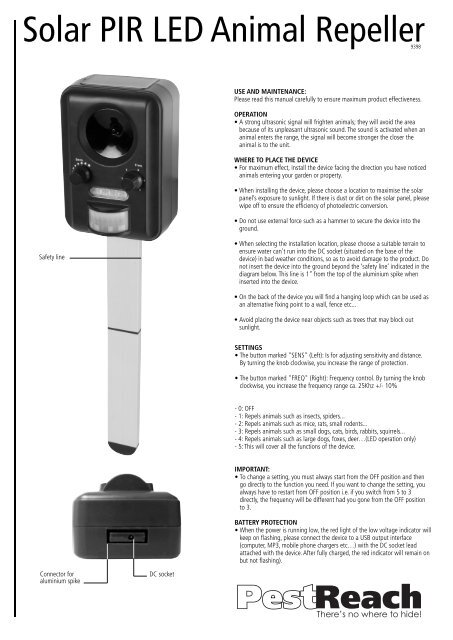 Download Pdf Instructions For Solar Powered Pest Reach