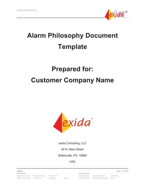 Download a sample of the exida alarm philosophy template
