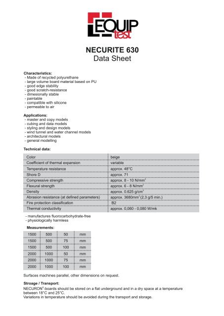 data sheet (pdf format) - Equip-Test