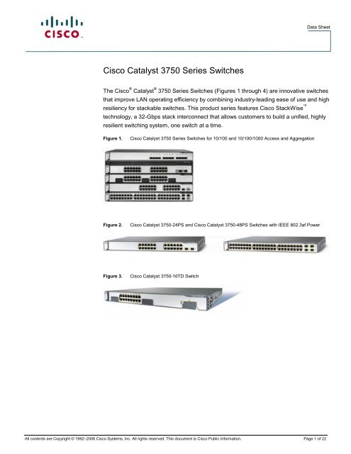 Cisco Catalyst 3750 Series Switches - Used Network Equipment