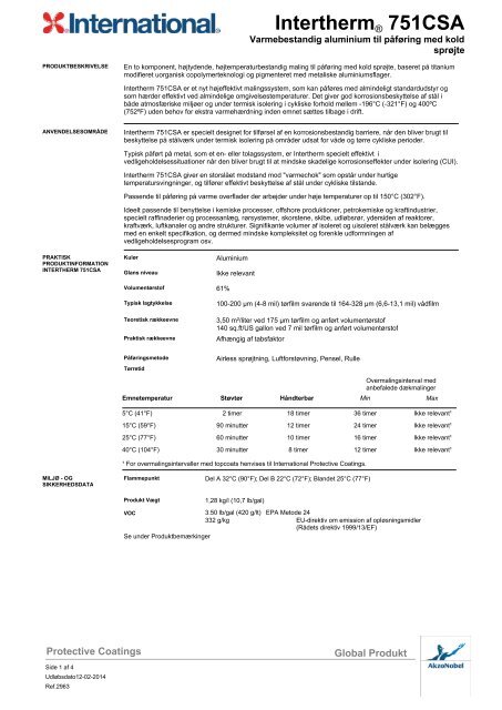 Intertherm® 751CSA - International Paint Protective Coatings